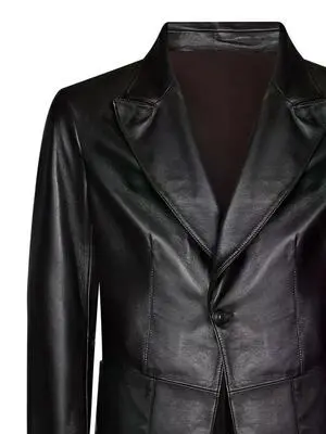FRANZESE COLLECTION Single-breasted Leather Blazer