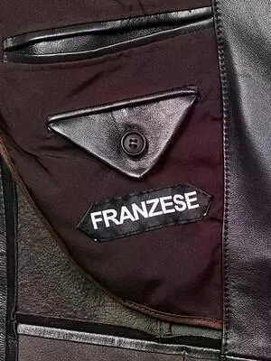 FRANZESE COLLECTION Single-breasted Leather Blazer