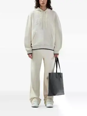 Gcds Logo-embossed Hoodie - Neutrals