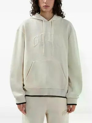 Gcds Logo-embossed Hoodie - Neutrals