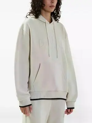 Gcds Logo-embossed Hoodie - Neutrals