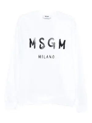 MSGM Logo-print Crew-neck Sweatshirt