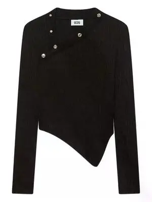 Gcds Button-embellished Knit Top