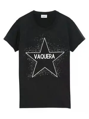 Vaquera Star-print T-shirt - Black
