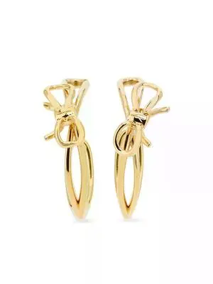 FERRAGAMO Bow Hoop Earrings - Gold