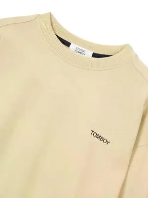 STUDIO TOMBOY Logo-embroidered Sweatshirt - Neutrals