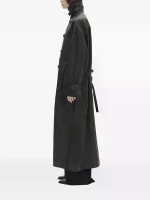 ANN DEMEULEMEESTER Double-breasted Leather Coat