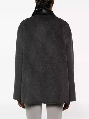 Nanushka Wool Jacket With Contrast Collar - Grey