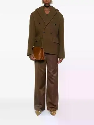 Nanushka Double-breasted Coat - Brown