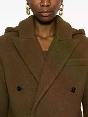 Nanushka Double-breasted Coat - Brown