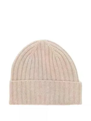 MC2 SAINT BARTH Ribbed Embroidered Beanie - Neutrals