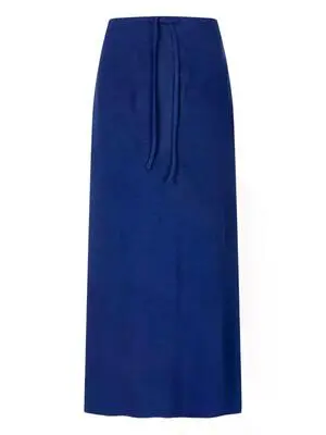 STUDIO TOMBOY Back-slit Long Skirt - Blue