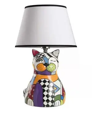 EGAN Cat Patterned Table Lamp - White