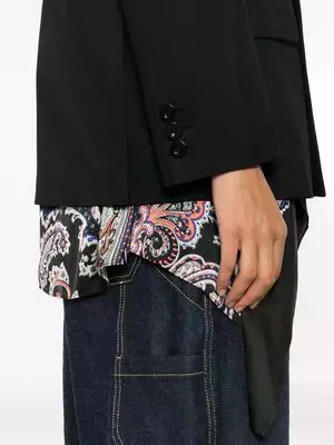 Sacai Double-breasted Paisley Blazer