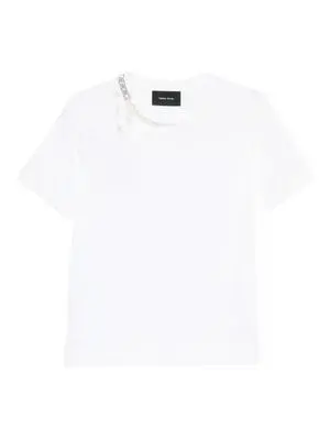 Simone Rocha Pearl-detail T-shirt - White