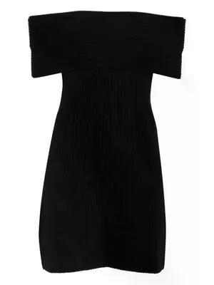 Givenchy Off-shoulder Ribbed Knit Dress