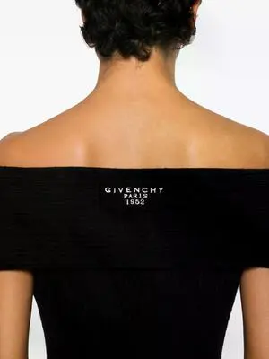 Givenchy Off-shoulder Ribbed Knit Dress