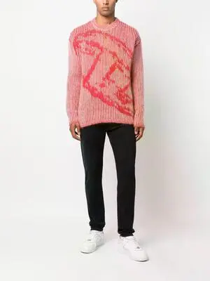 DIESEL® Abstract-knit Ribbed Jumper