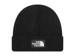 The North Face Logo Box Cuffed Beanie - Black