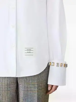 Thom Browne Swarovski-crystal Oxford Shirt - White