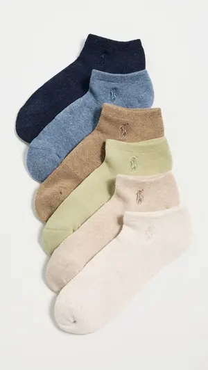 Polo Ralph Lauren Low Cut Half Cushion Socks 6 Pack