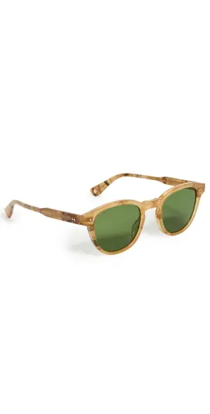 Garrett Leight Evan Round Sunglasses - Avt/sfpgn