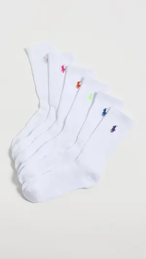 Polo Ralph Lauren Crew Sport Socks 6-pack