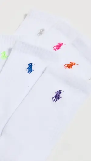 Polo Ralph Lauren Crew Sport Socks 6-pack