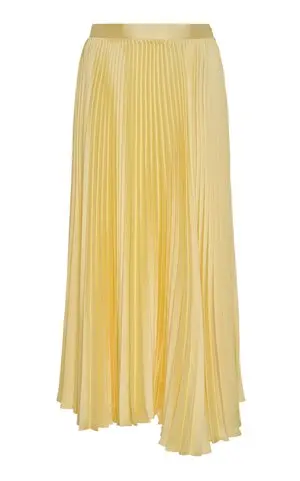 JIL SANDER Pleated Midi Skirt - Yellow