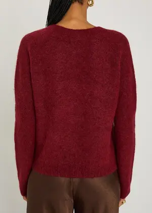 Vince Brushed Alpaca-blend Jumper - Red