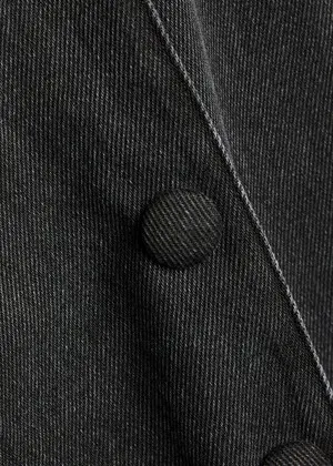 LIBEROWE Peplum Denim Jacket - Black