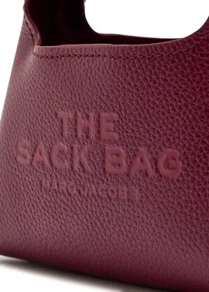 Marc Jacobs The Sack Micro Leather Top Handle Bag - Burgundy