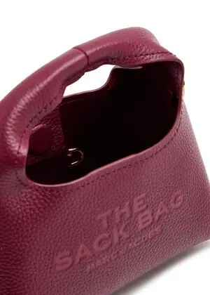 Marc Jacobs The Sack Micro Leather Top Handle Bag - Burgundy