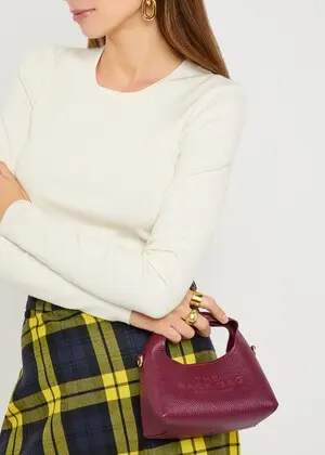 Marc Jacobs The Sack Micro Leather Top Handle Bag - Burgundy