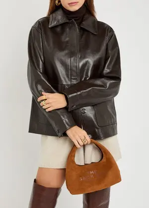 Marc Jacobs The Sack Mini Suede Top Handle Bag - Copper