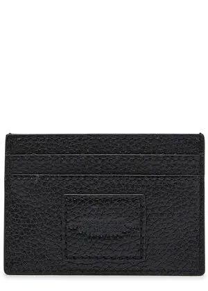 Marc Jacobs The Card Case Grained Leather Card Holder - Black