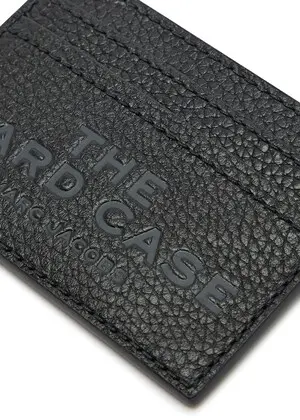 Marc Jacobs The Card Case Grained Leather Card Holder - Black