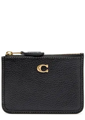 COACH® Logo Polished Leather Id Case