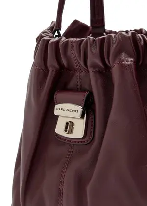 Marc Jacobs Leather Tote Bag With Chain Embellishment - Plum