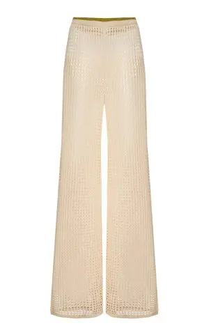 Escvdo Atuq Knit Wide-leg Pants - Ivory
