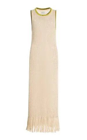 Escvdo Atuq Fringed Knit Maxi Dress