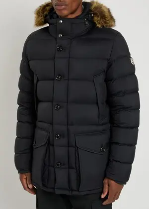 Moncler Clunye Faux Fur-trimmed Nylon Jacket - Black