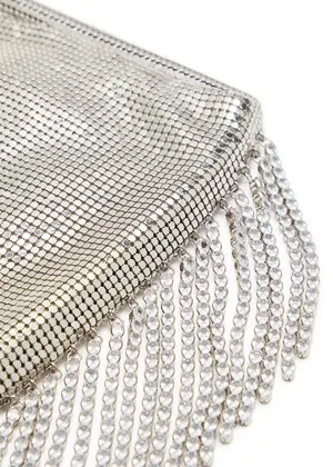 Rabanne Fringed Chainmail Shoulder Bag - Silver