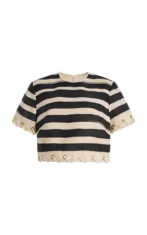 Zimmermann Rebellion D Linen Rope Top - Stripe