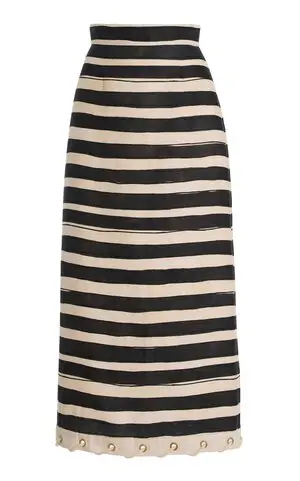 Zimmermann Rebellion Rope Midi Skirt - Stripe