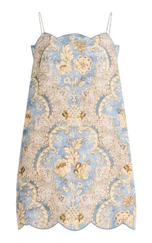Zimmermann Daylight Scalloped Mini Dress - Multi