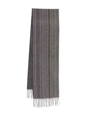 Paul Smith Striped Scarf - Grey