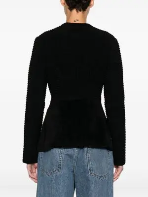 Emporio Armani Buttoned Crewneck Jacket - Black