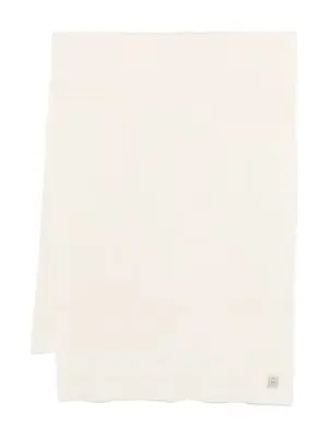 TOTÊME Wool Monogram Scarf - White