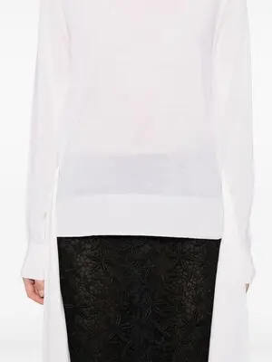 TOTEME Wool And Silk-blend Sweater - White
